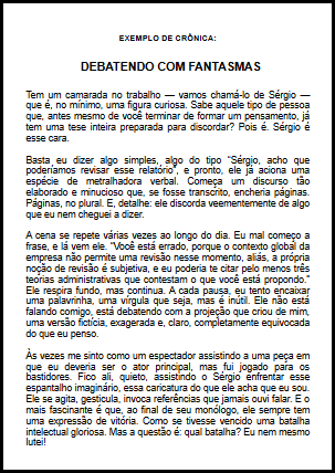 Exemplo de Crônica: Saiba o que é e como fazer também!